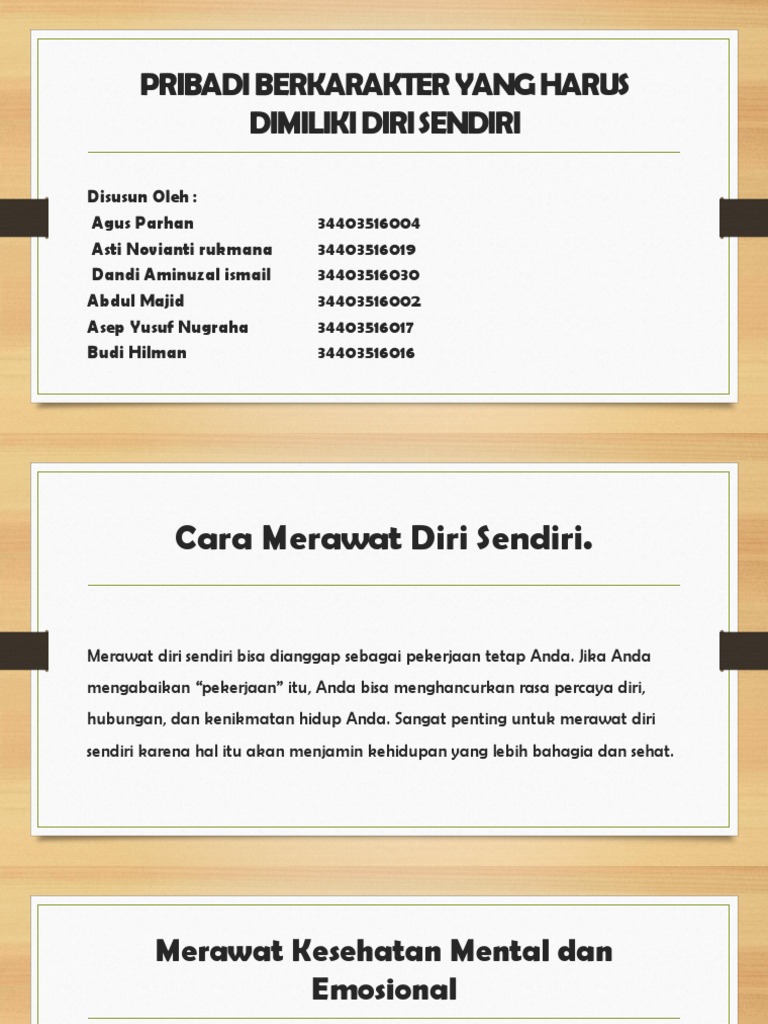 Cara Merawat Diri Sendiri | PDF