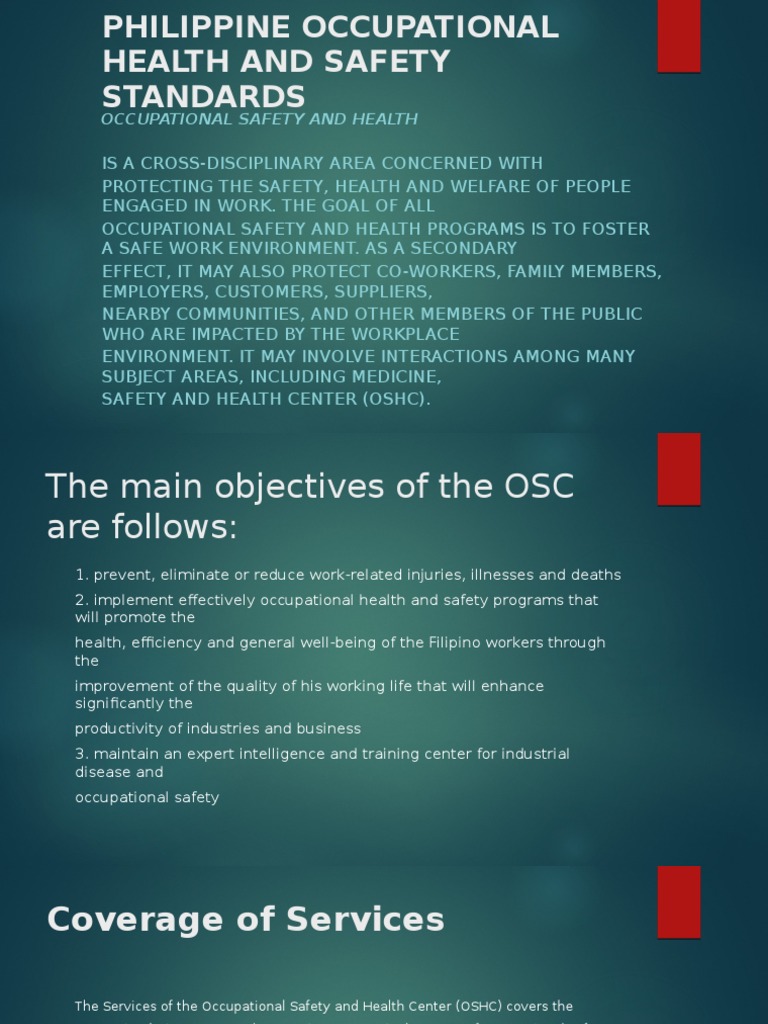 Philippine Occupational Health and Safety Standards | PDF | Hazards ...