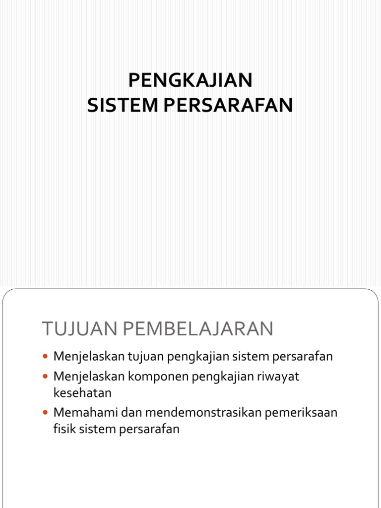 Pengkajian Sistem Persarafan-1 | PDF