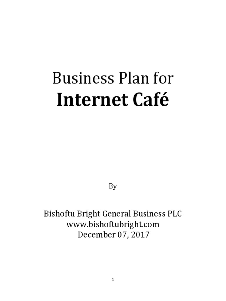 Business Plan for Internet Cafe | PDF | Economies | Business