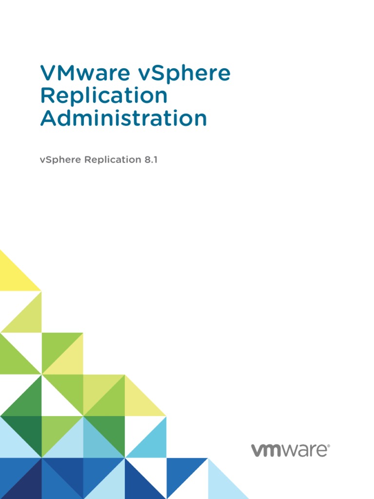 Vsphere Replication 81 Admin | PDF | Replication (Computing) | V Mware