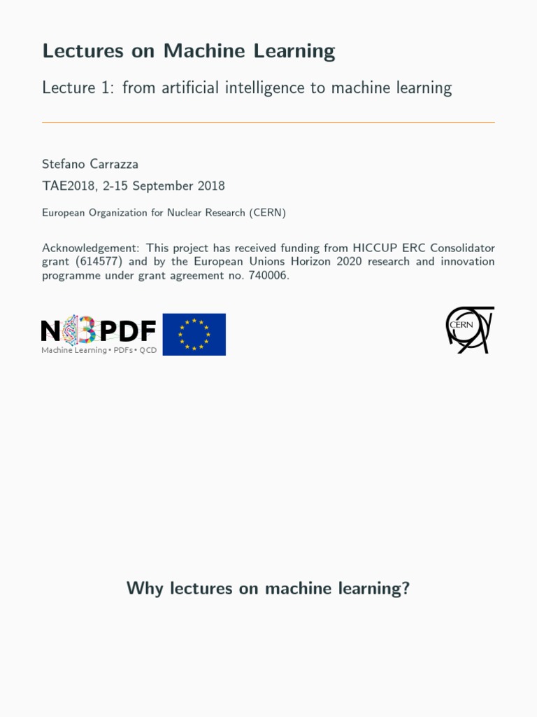 Lectures On Machine Learning | PDF | Receiver Operating Characteristic ...