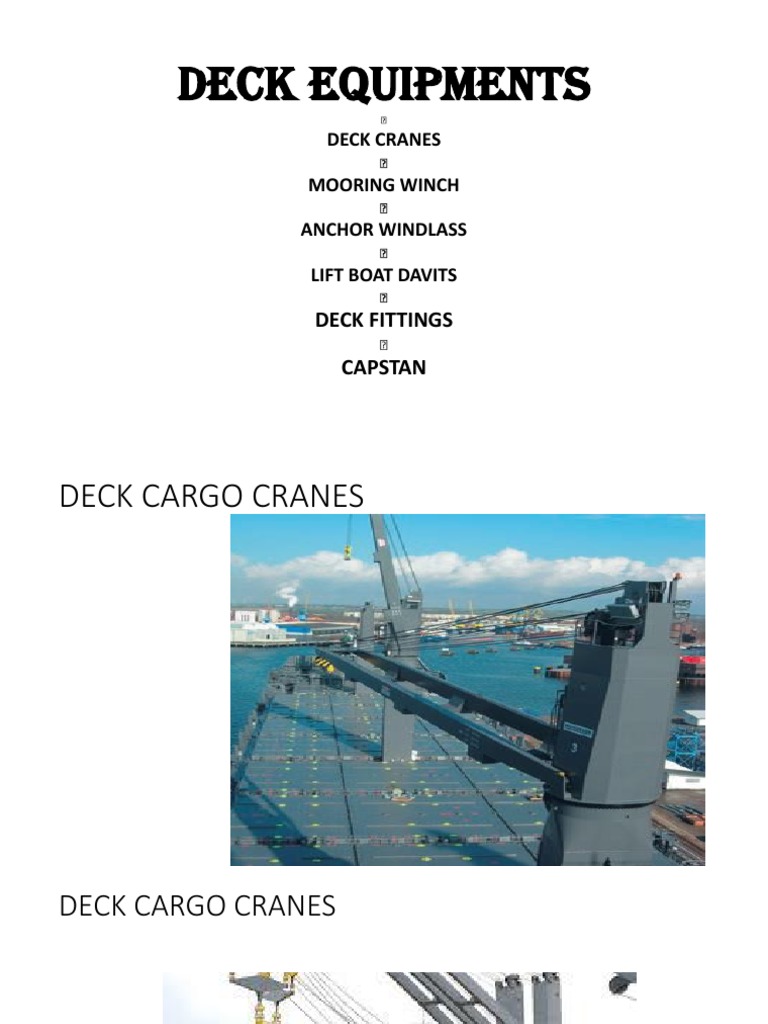 An Overview of Deck Equipment, Maintenance Procedures, and Best ...