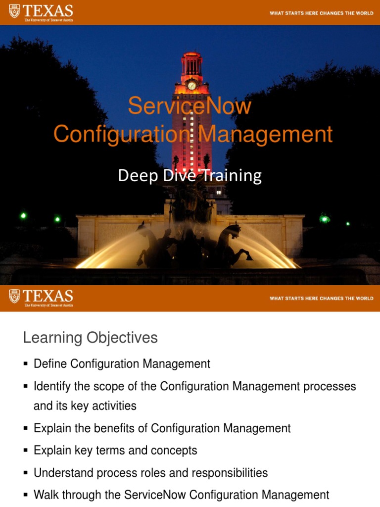ServiceNow Configuration Management Training | PDF | Itil | It Service ...