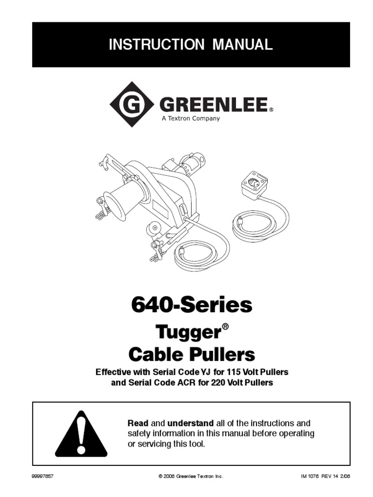 Tugger Instruction Manual | PDF | Rope | Force