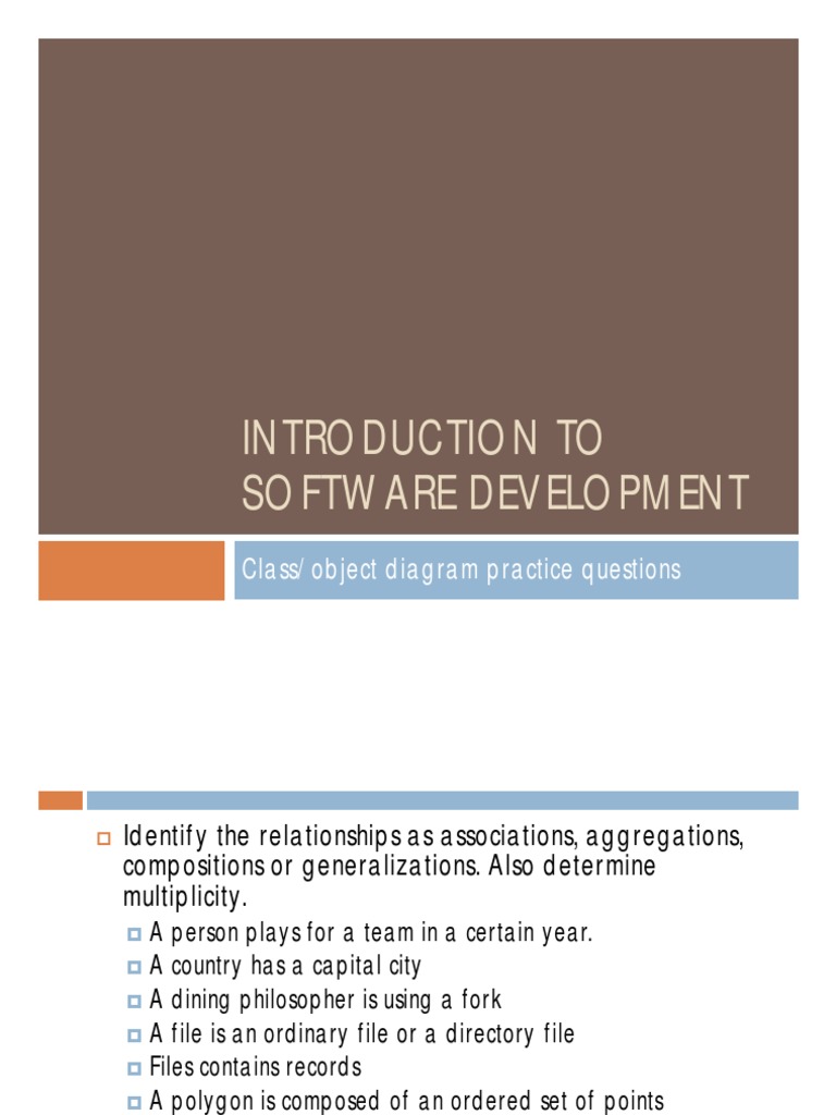 Class Diagram Practice Questions | PDF