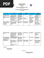 Math Club Action Plan 2023-2024 | PDF | Mathematics | Behavior Modification