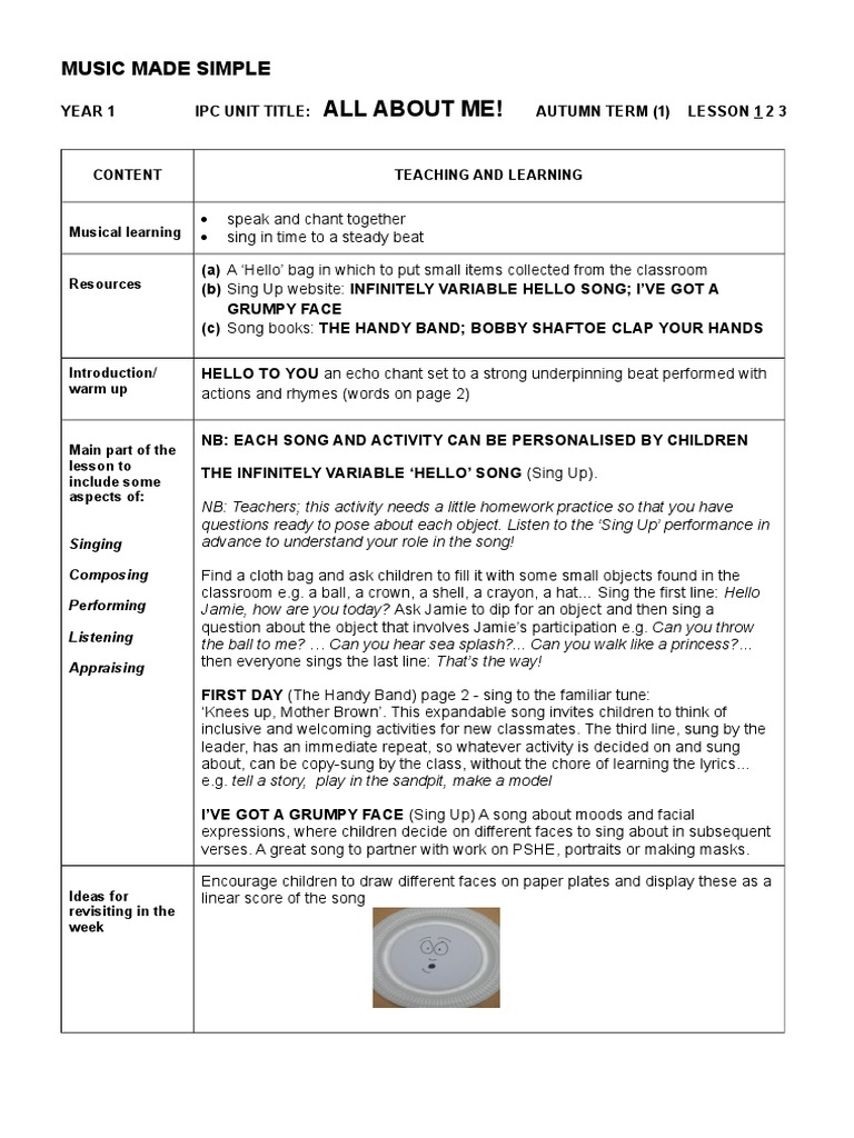 First Lesson Plan | PDF | Learning | Entertainment (General)