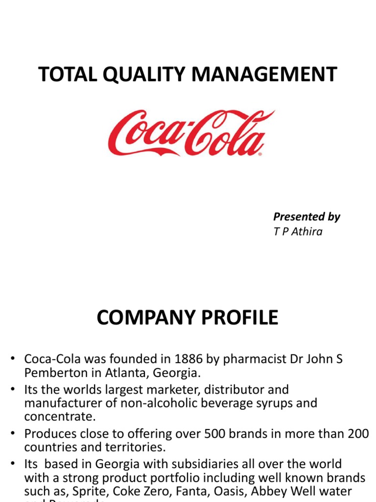 TQM Cococola | PDF | Coca Cola | Quality Assurance