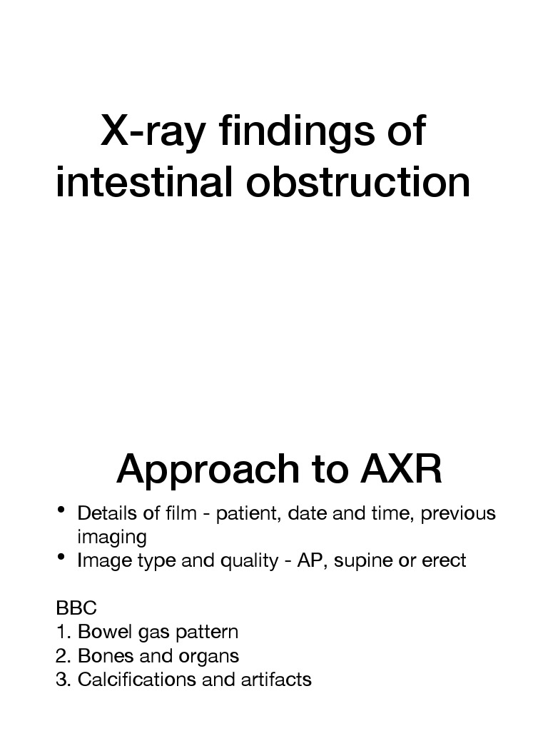 AXR Findings of Intestinal Obstruction | PDF