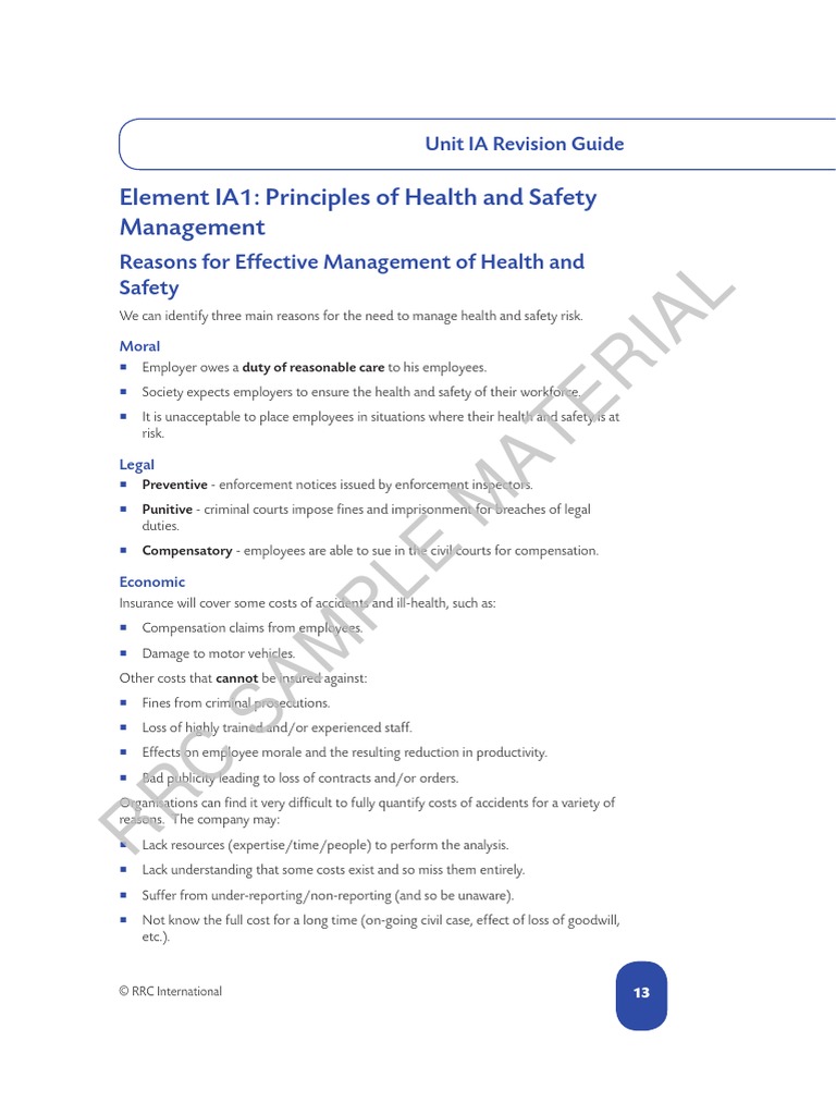 Sample IA GUIDE | PDF | Occupational Safety And Health | Damages