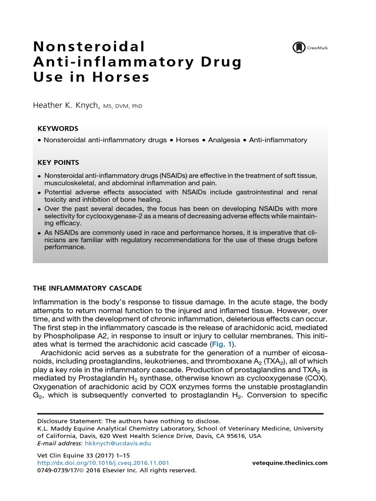 Aines Horse | PDF | Nonsteroidal Anti Inflammatory Drug | Inflammation