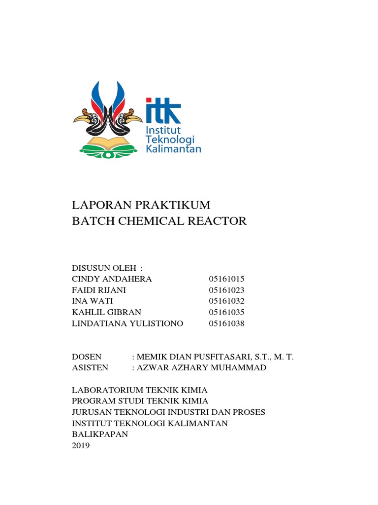 Laporan Batch Reaktor | PDF