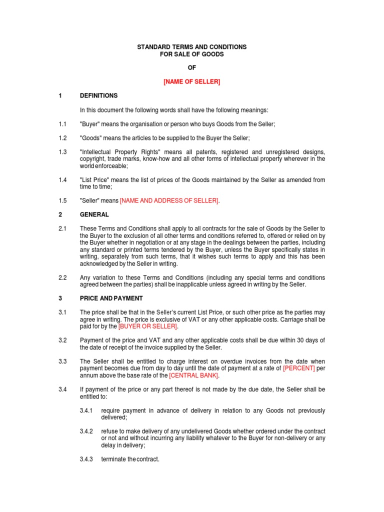 Terms and Conditions Template 11 | PDF | Contractual Term | Law And ...