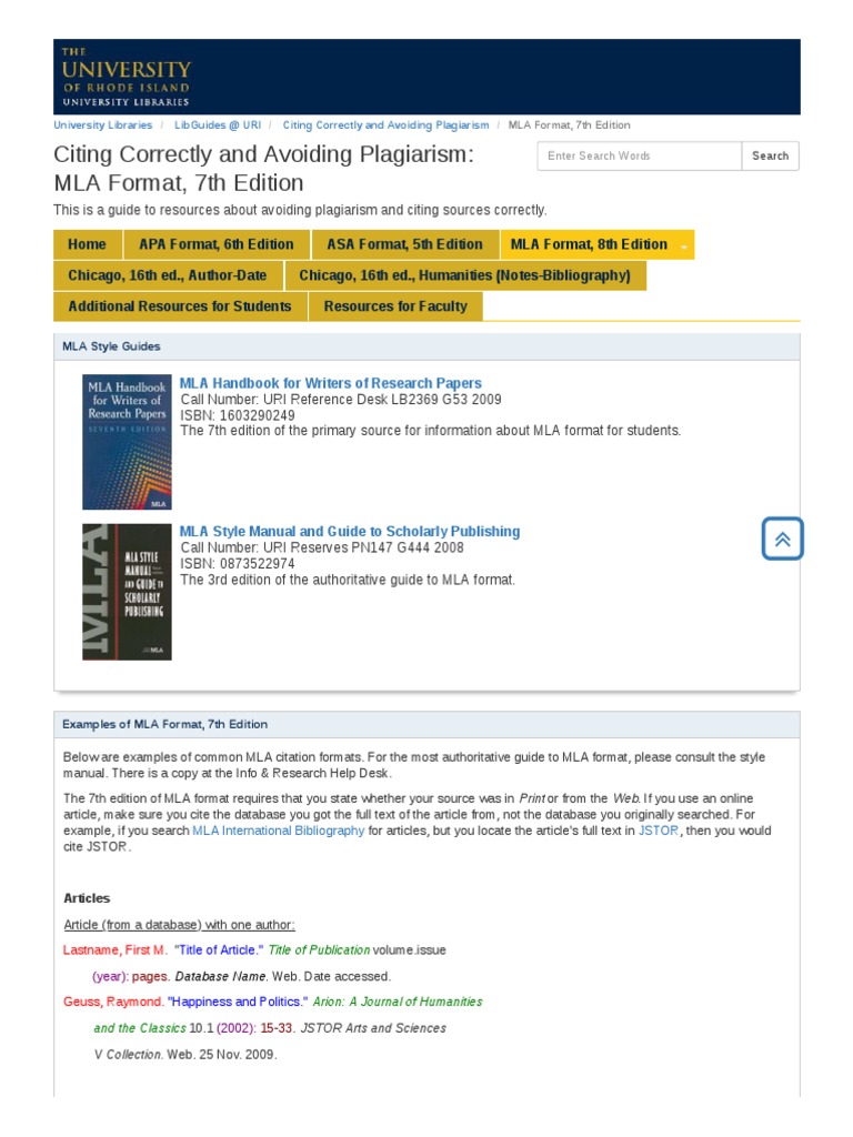 A Comprehensive Guide to Avoiding Plagiarism Through Proper MLA ...