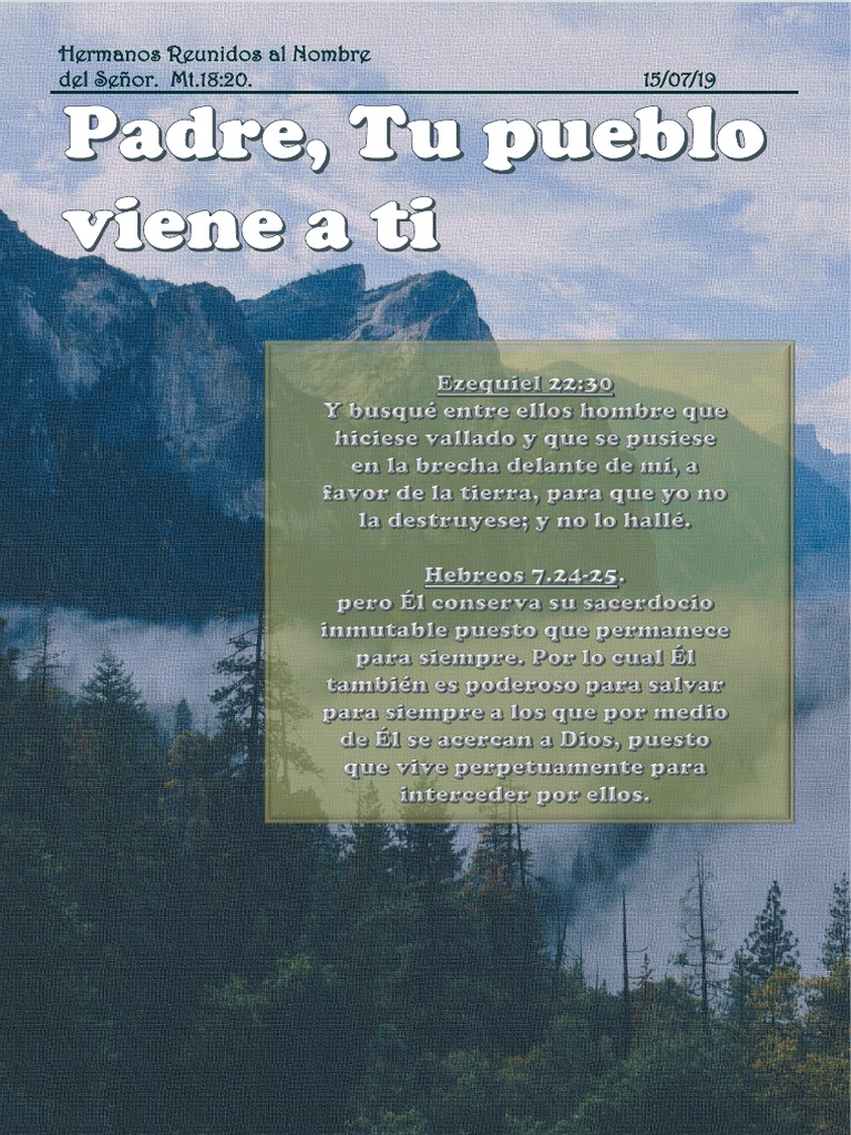 Hermanos Reunidos Al Nombre Del Señor | PDF | Cristo (título ...