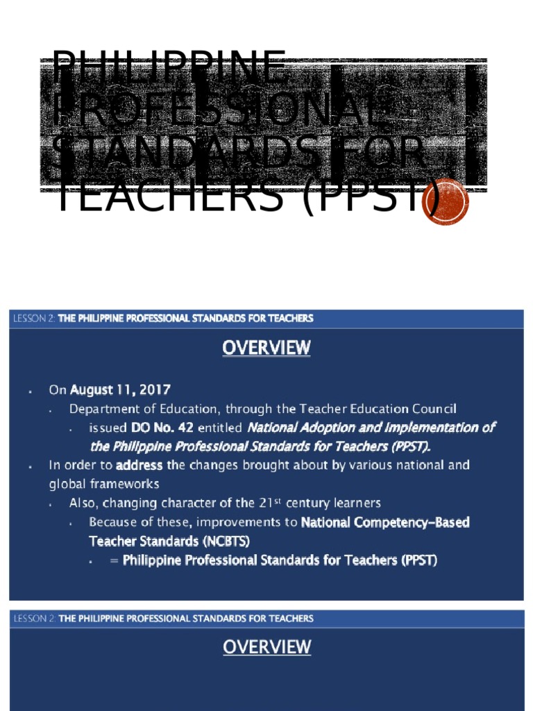 4 Philippine Professional Standards For Teachers PPST | PDF | Learning ...