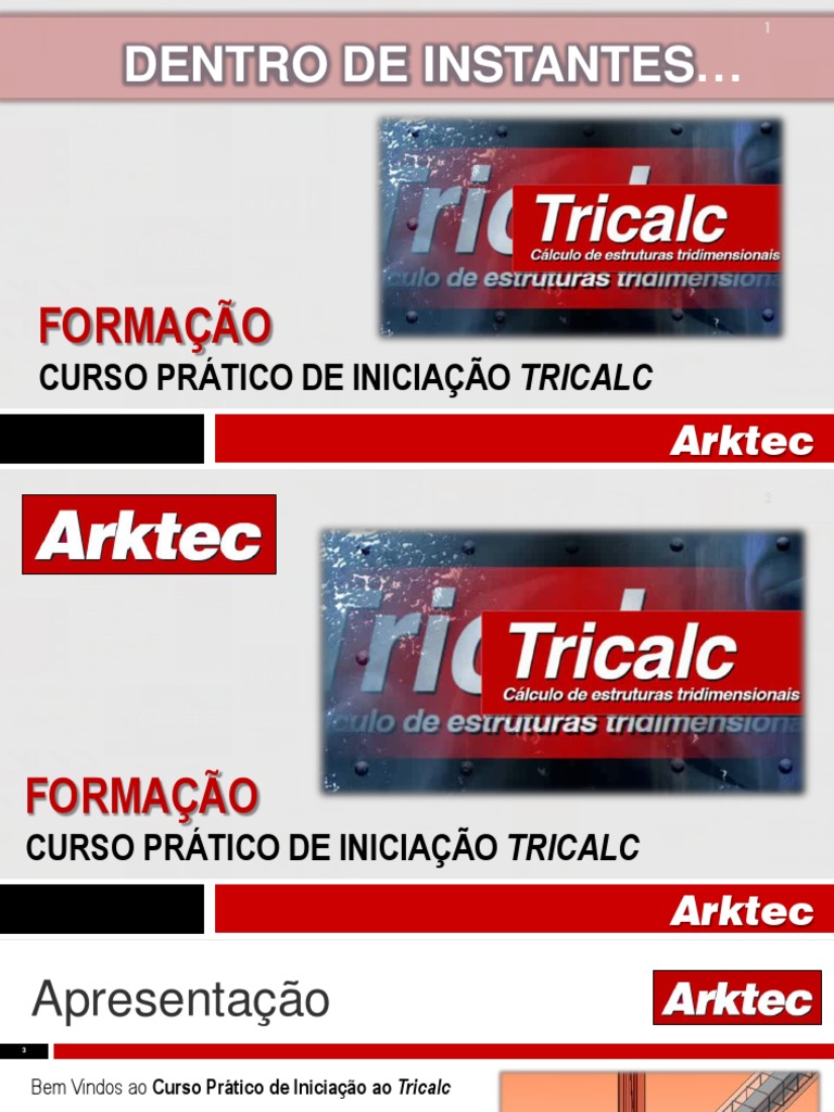 Curso Prático de Iniciação Ao Tricalc Fevereiro 2019 | PDF | Janela ...