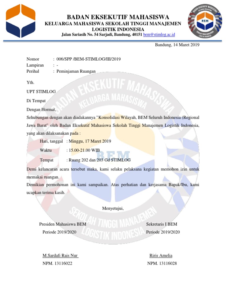 Surat Permohonan 005 | PDF