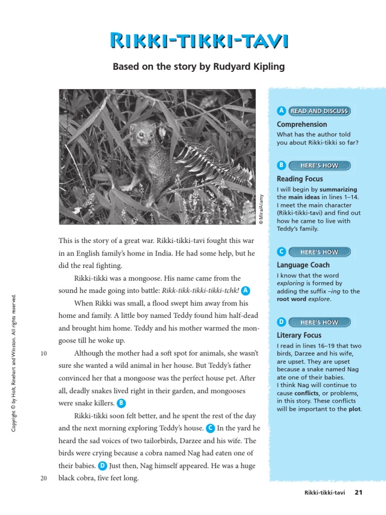 Rikki Tikki Tavi Short Story 21ST Century | PDF