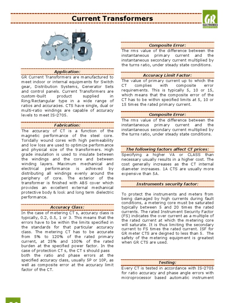 Current Transformers | PDF