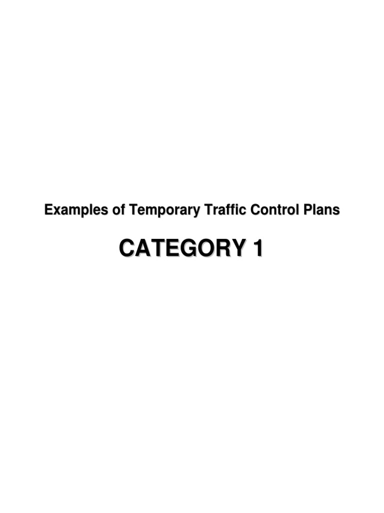 Temporary Traffic Control Plans PDF | PDF | Traffic | Lane