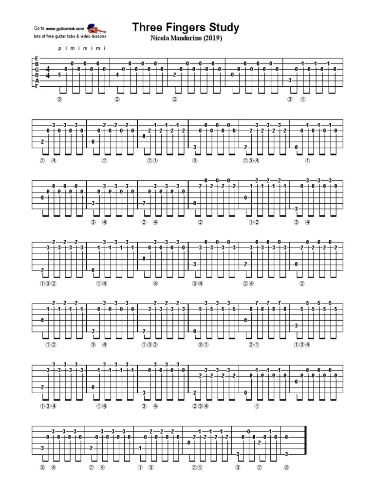 Three Fingers Study | PDF