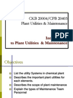 Chemical Plant Utility Components Guide | PDF | Steam | Water