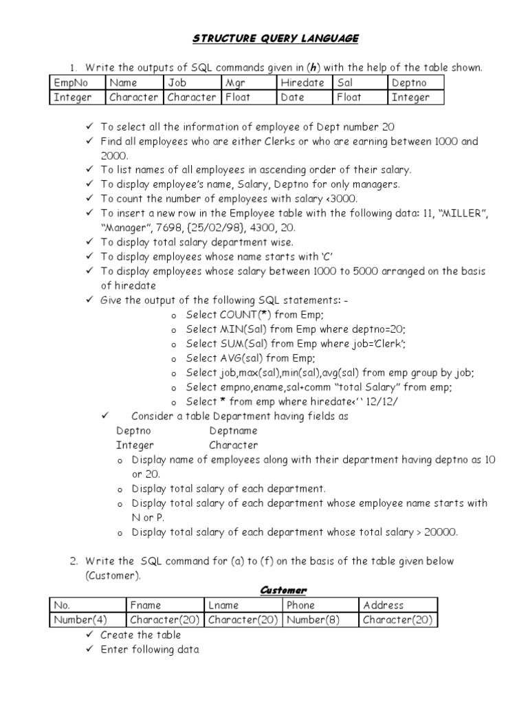 SQL Assignment | PDF | Sql | Information Science