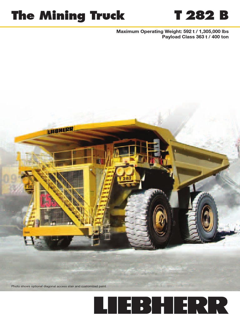 Liebherr T 282 B Mining Truck Overview | PDF | Electric Motor | Truck