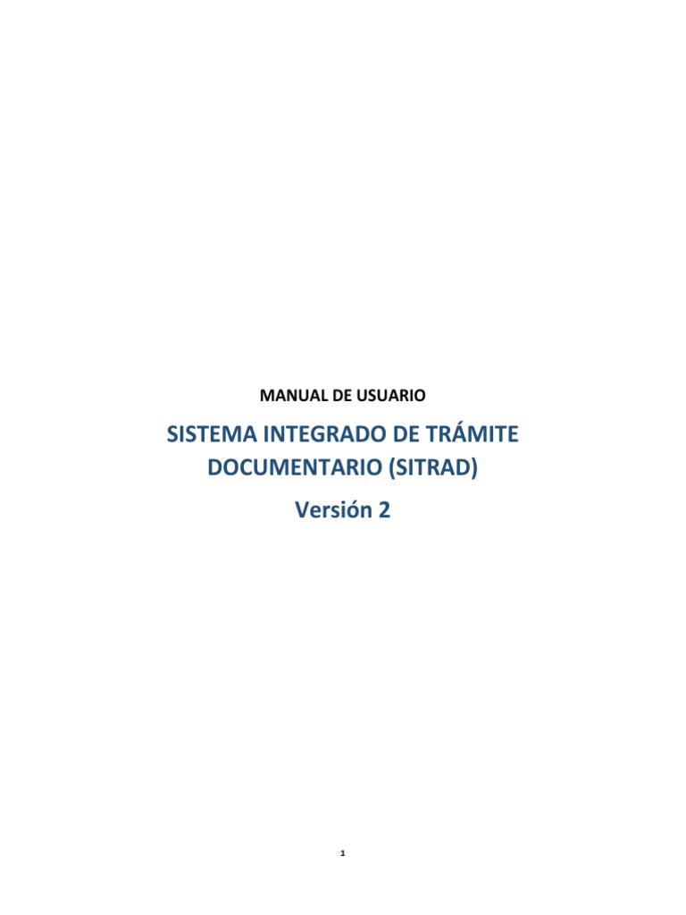 Manual de Usuario del Sistema SITRAD | PDF | Point and Click | Contraseña