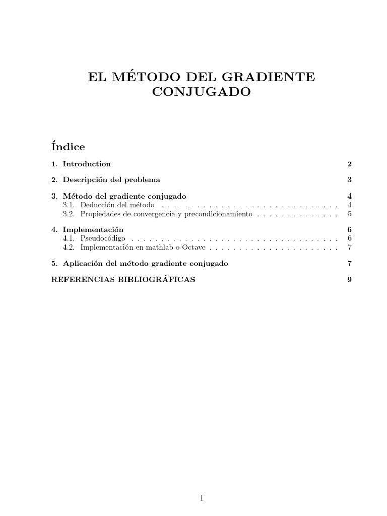 Metodo de Gradiente Conjugado | PDF | Degradado | Matriz (Matemáticas)