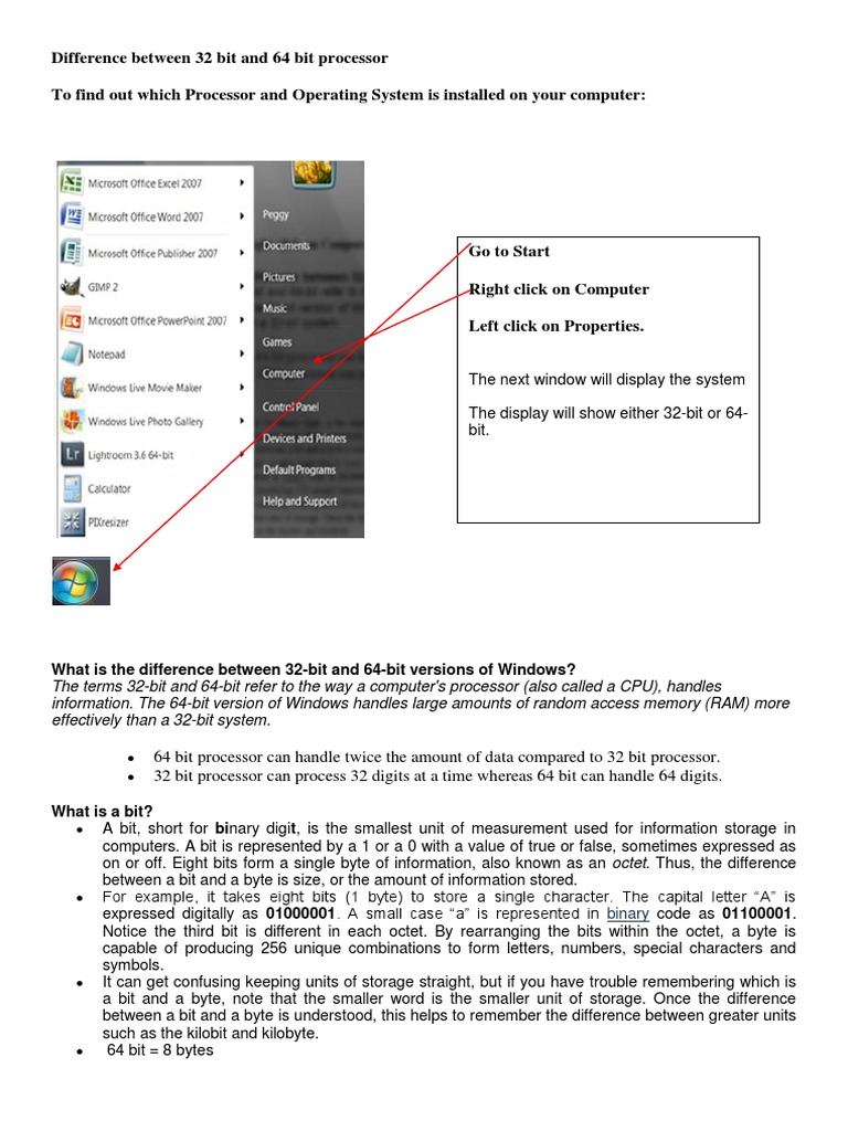 Difference Between 32 Bit and 64 Bit Processor To Find Out Which ...
