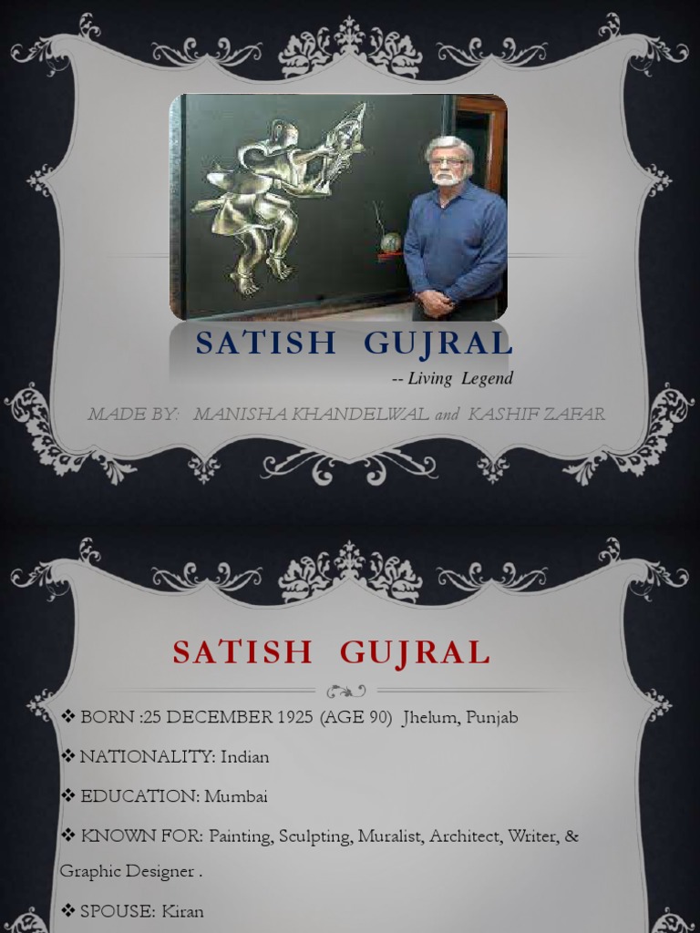 Satish Gujral - Final | PDF | Art Media | Sculpture