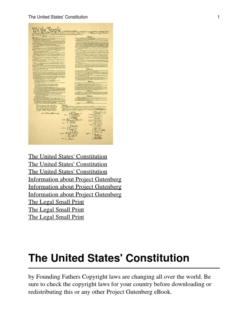 The United States Constituti | PDF | U.S. State | United States Senate