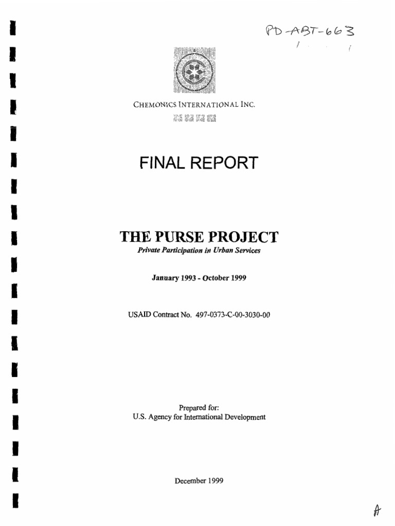 Final Report The Purse Project PDF | PDF | Public–Private Partnership ...