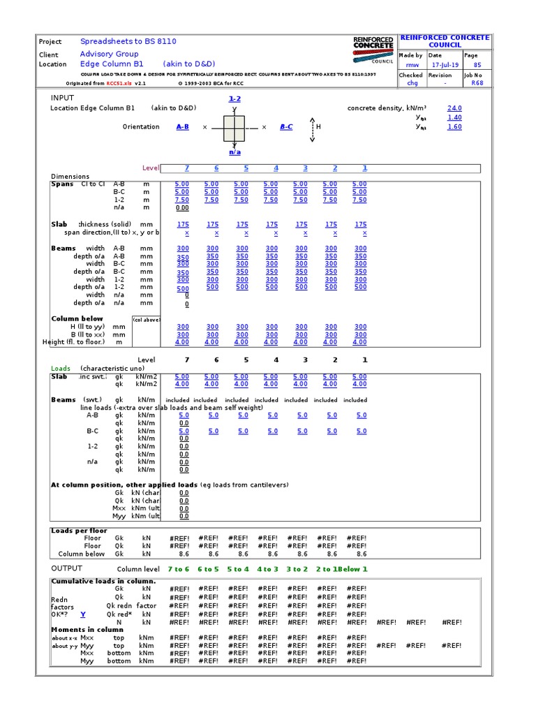 Column Load Take-Down Design 2 | Download Free PDF | Economic Sectors ...