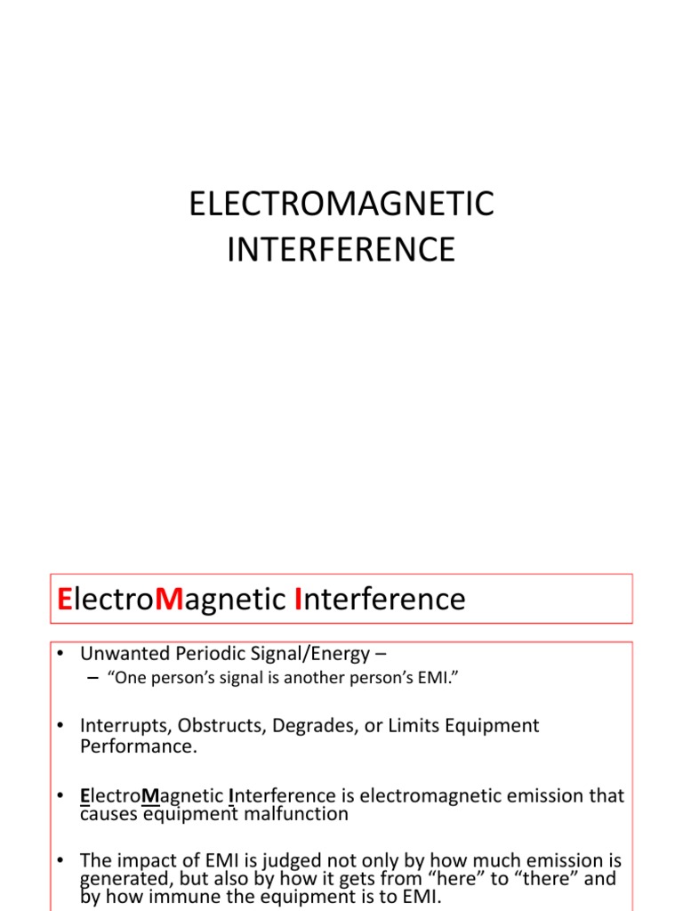 Electromagnetic Interference | PDF | Electromagnetic Interference | Electrostatic Discharge