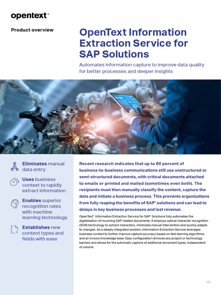 Opentext Po Information Extraction Service en PDF | PDF | Optical ...