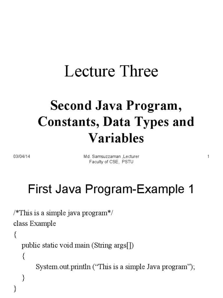 Lecture 3 Pdf Pdf Data Type Class Computer Programming