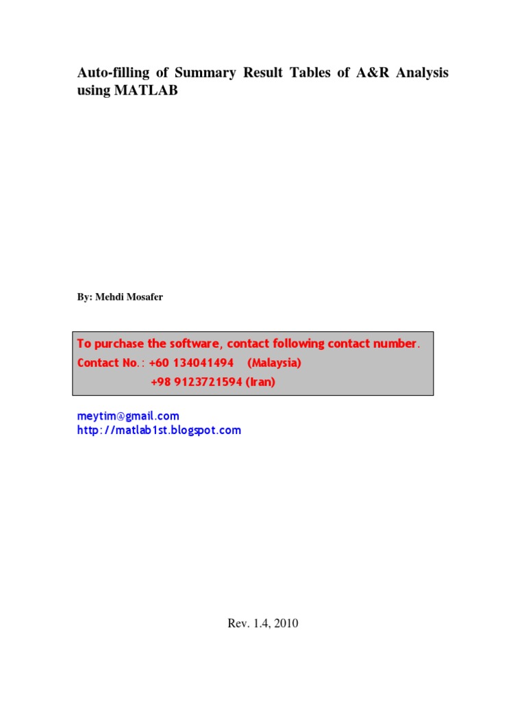Offpipe Aandr 2 Excel Using Matlab E Rev14 2010 Pdf Matlab Computer File 4484