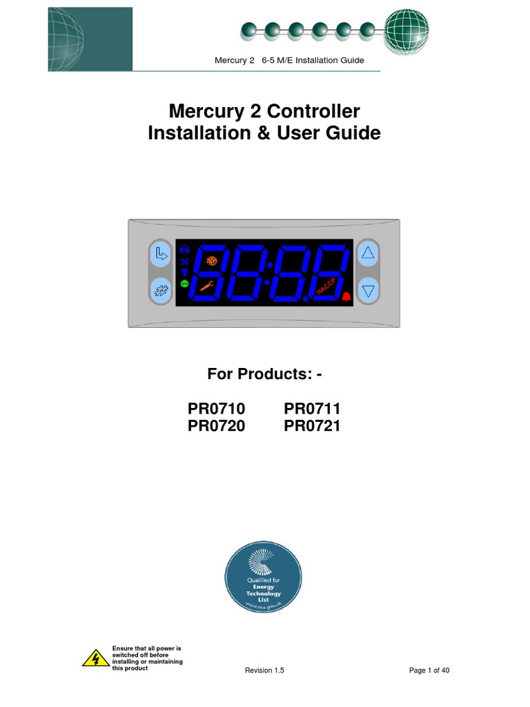 Mercury 2 Controller Installation Guide | PDF | Relay | Parameter ...