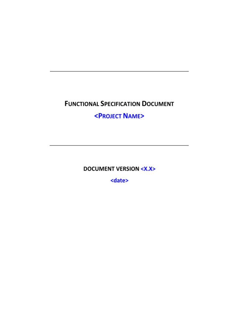 Functional Specification Document Template | PDF | Application Programming Interface ...