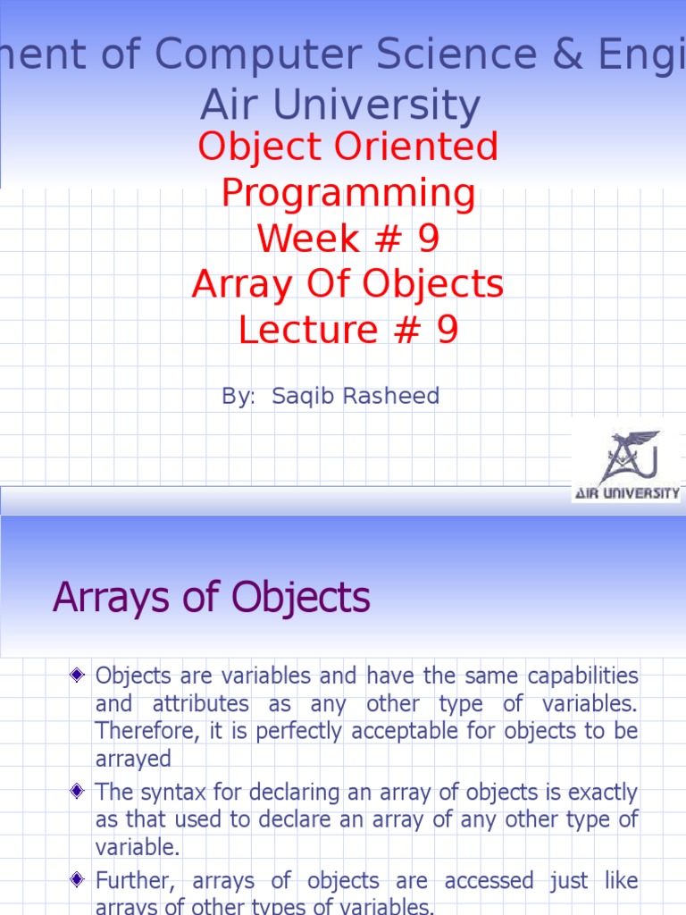 Arrays of Objects in C++ Programming | PDF | Software Development ...