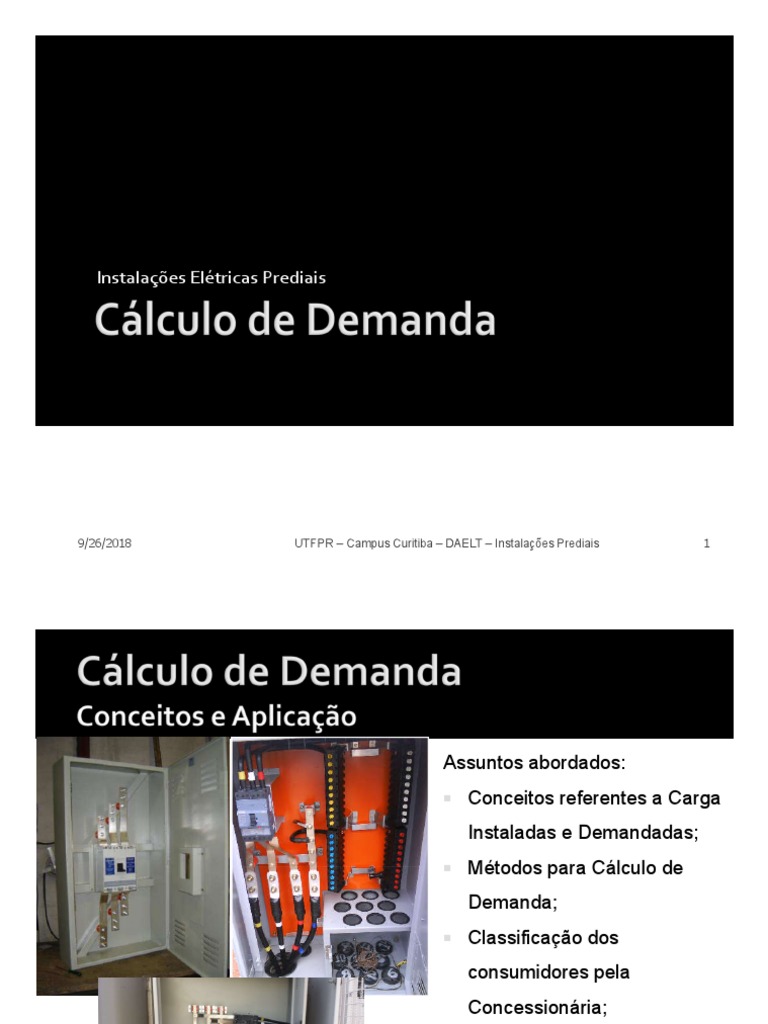 Cálculo de Demanda Elétrica em Instalações | PDF | Cálculo | Potência ...