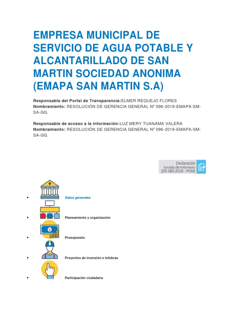 Transparencia en Emapa San Martín S.A. | PDF | Gobierno | Esfera pública