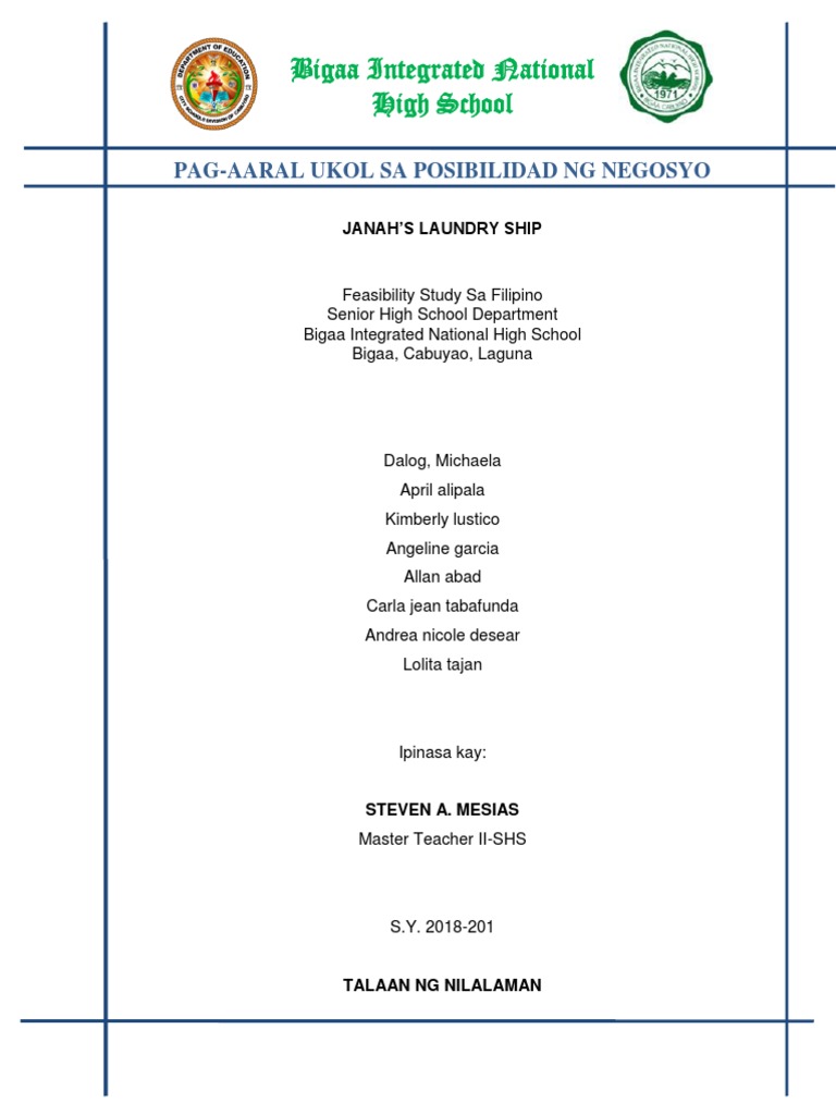 Feasibility Study As Filipino | PDF