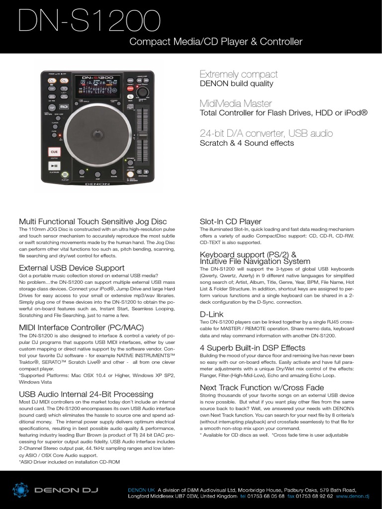 Compact Media/CD Player & Controller | PDF | Cd Rom | Usb