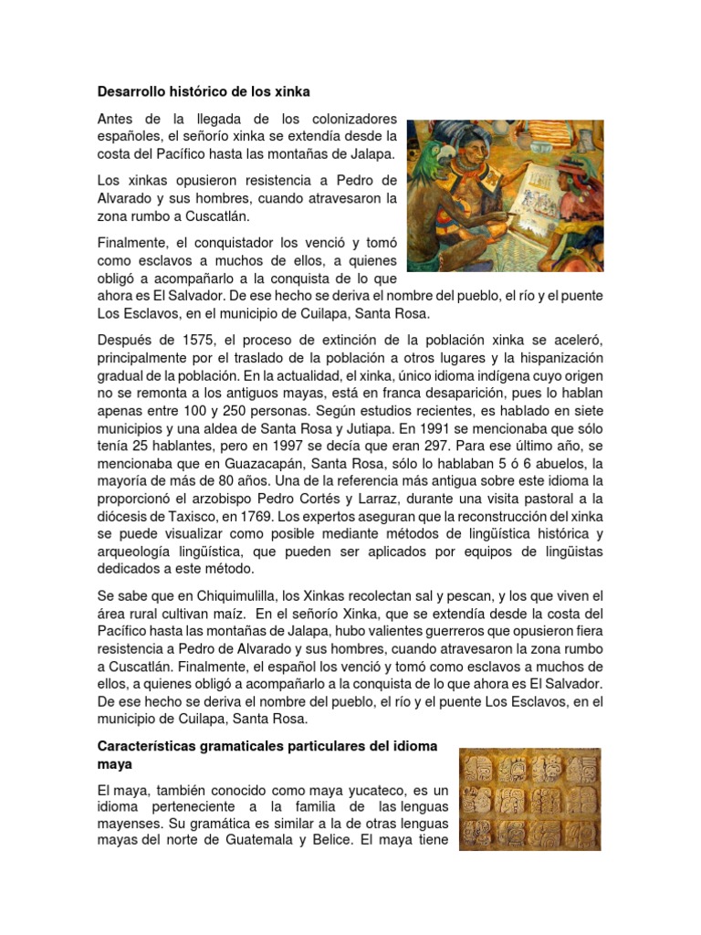 Historia y Lengua del Pueblo Xinka | PDF | Fenicia | Color