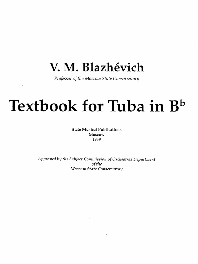 Blazevich Tuba Method Un BB | PDF